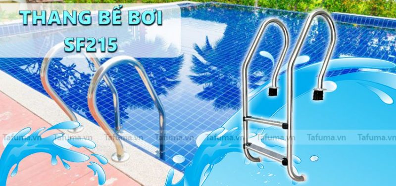 Thang bể bơi SF215 2 bậc [CHẤT LIỆU INOX]